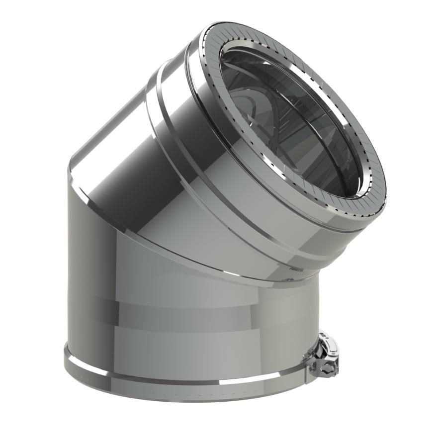 TEN - Coude à 45° Duoten Inox 316 I304 diamètre 150 - 200 mm Réf 505158 ...