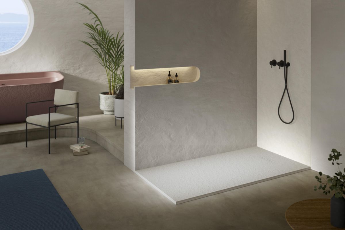 ACQUABELLA CONSTRUPLAS - RECEVEUR ALMA SLATE 70 NEGRO (200 X 70). Bonde ...