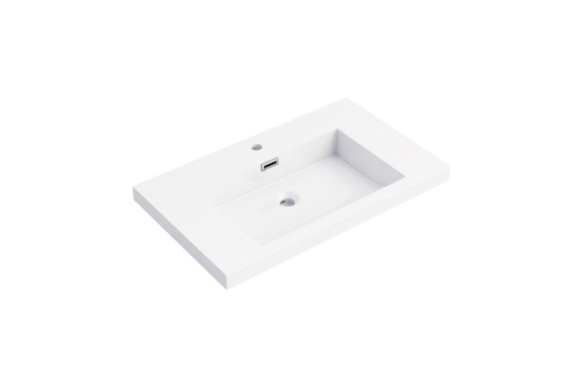 ALTERNA - Plan vasque Alterna Primeo synthèse blanc 80cm | Cedeo