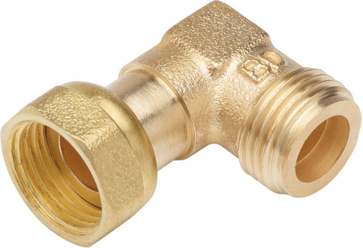 BANIDES - Raccord coudé 90° à joint plat gaz BD1386 M-F 1/2 DN : cal ...