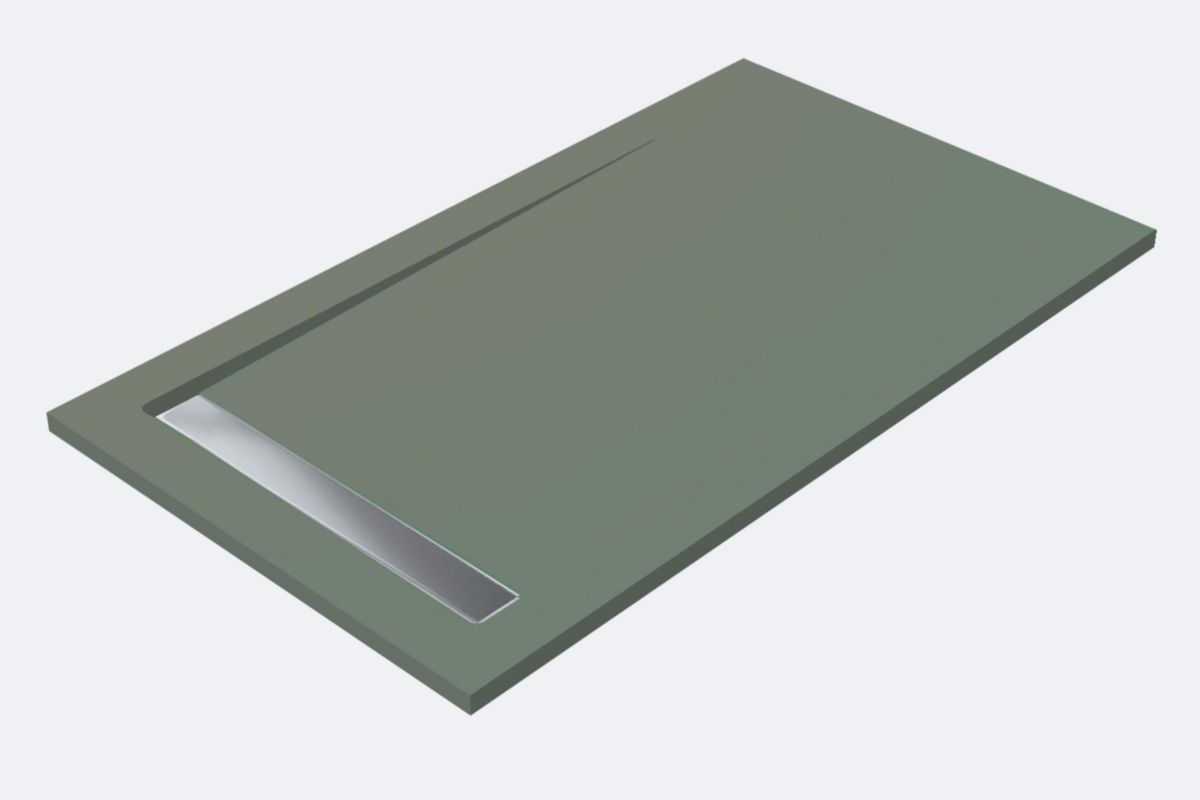 HIDROBOX - Receveur Line X Kromat Ardoise 80x100 couleur: Lake | Cedeo