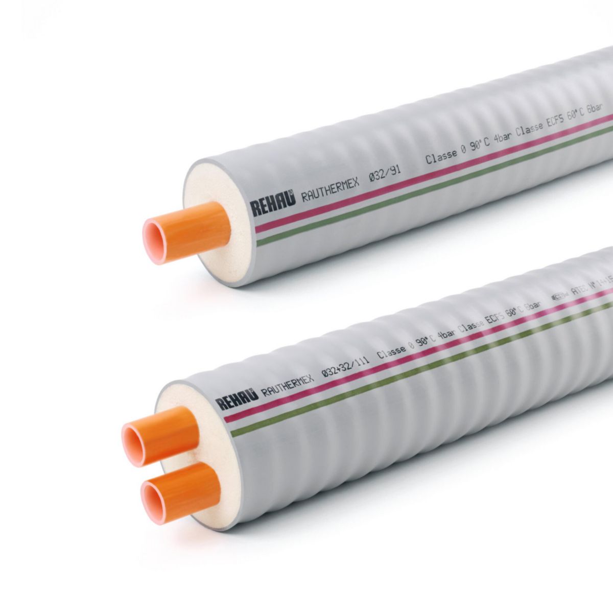 REHAU - Bitube pré-isolé RAUTHERMEX Chauffage 25+25/111 Réf ...