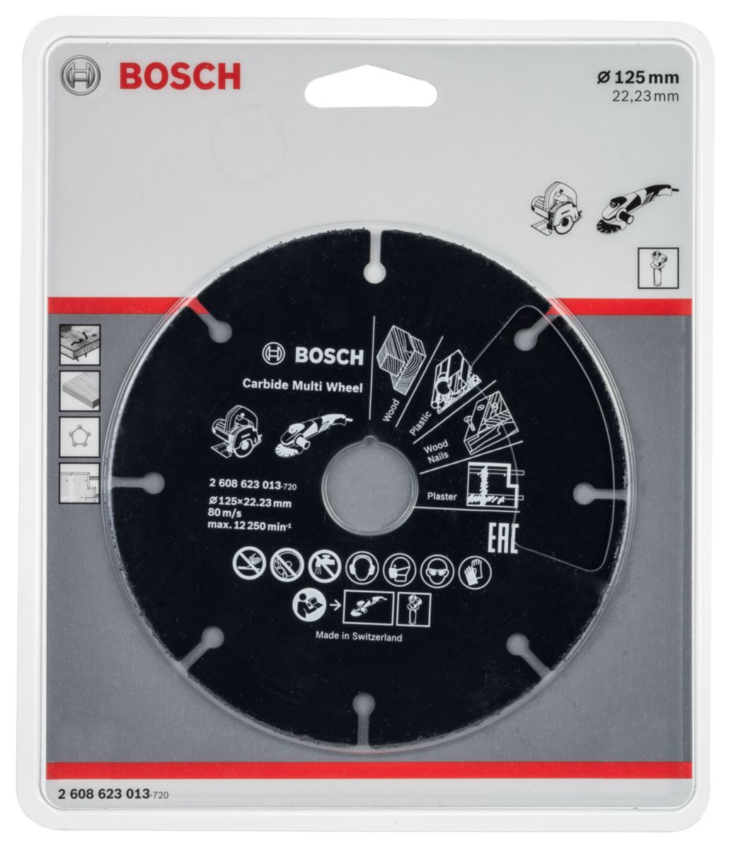 BOSCH - Disque à tronçonner carbure Carbide Multiwheel 125mm Réf ...