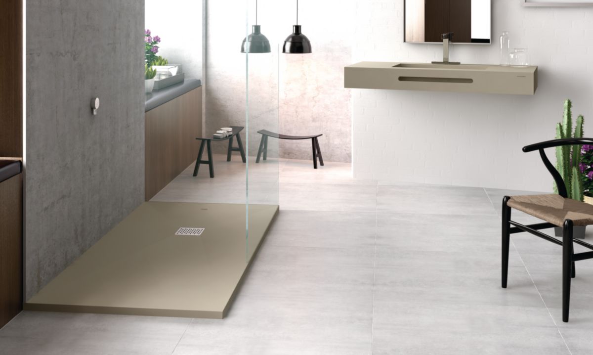 MC BATH - Receveur Centuria Stone 90 x 90 blanco MCBATH Réf ...