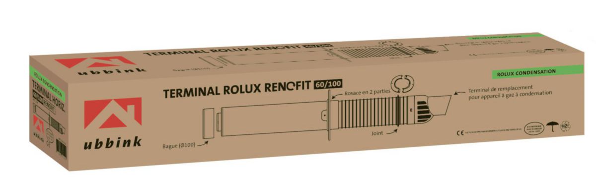 UBBINK - Terminal horizontal Rolux Renofit 60 / 100 condensation réf ...