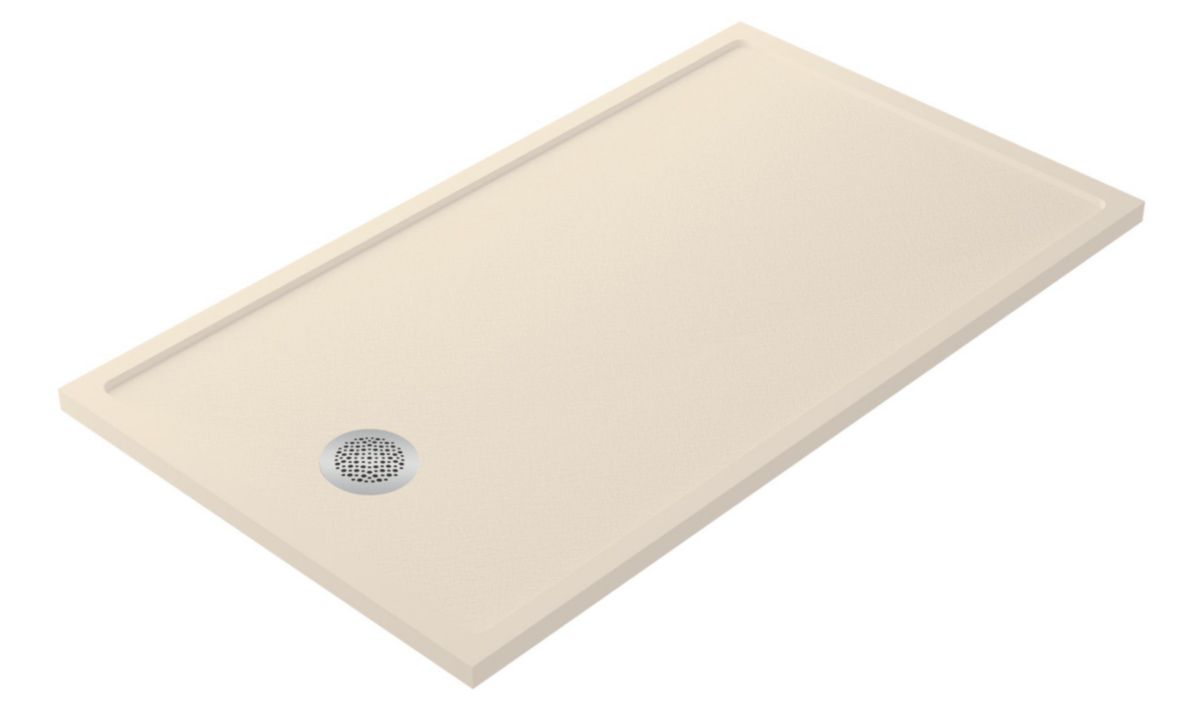 HIDROBOX - Receveur Quadro Kromat Ardoise 100x100 couleur: Beige | Cedeo