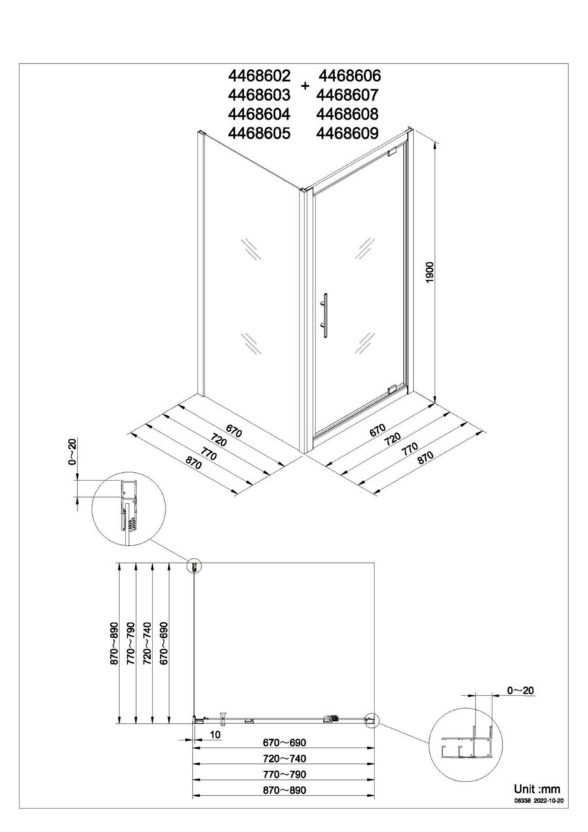 ALTERNA - Paroi de douche chromée Alterna Verseau 2 accès de face porte ...
