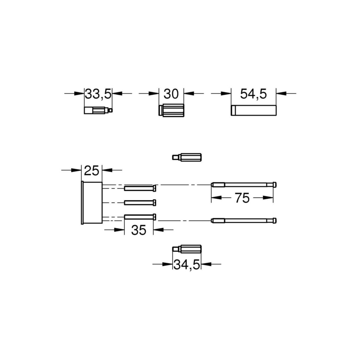 GROHE - Rallonge 46191000 | Cedeo