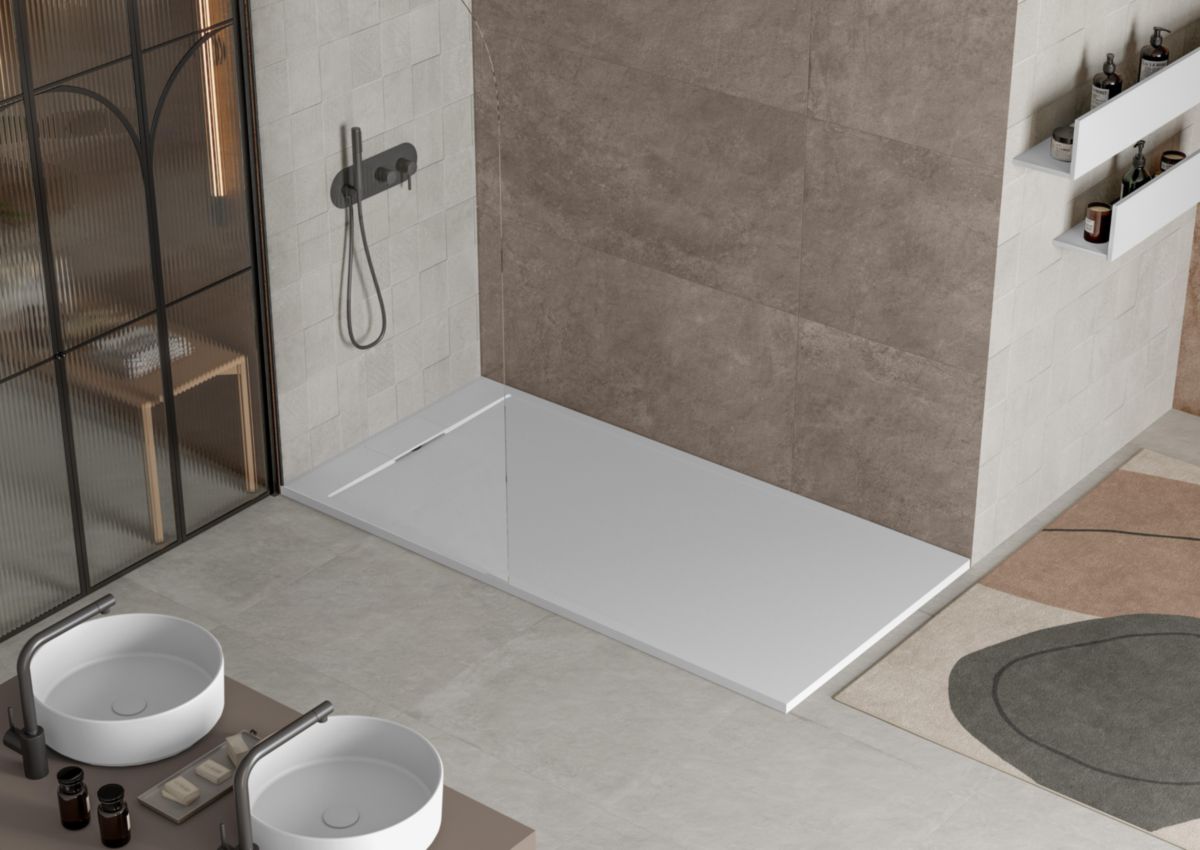 HIDROBOX - Receveur Pure Kromat Microtex 80x110 Bianco Réf. SPUS0013 ...