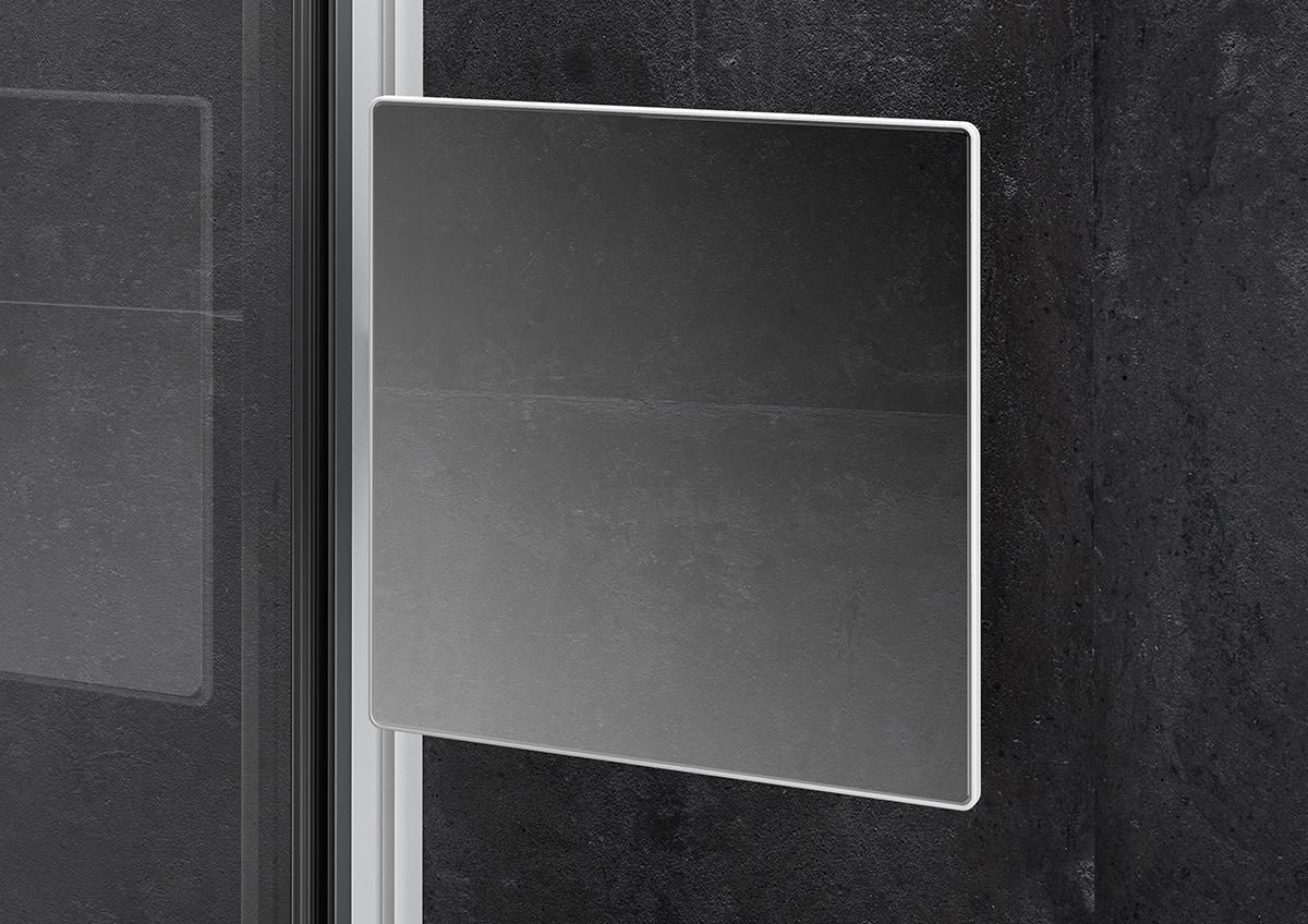 ALTERNA - Miroir orientable et inclinable argent mat pour paroi Alterna ...
