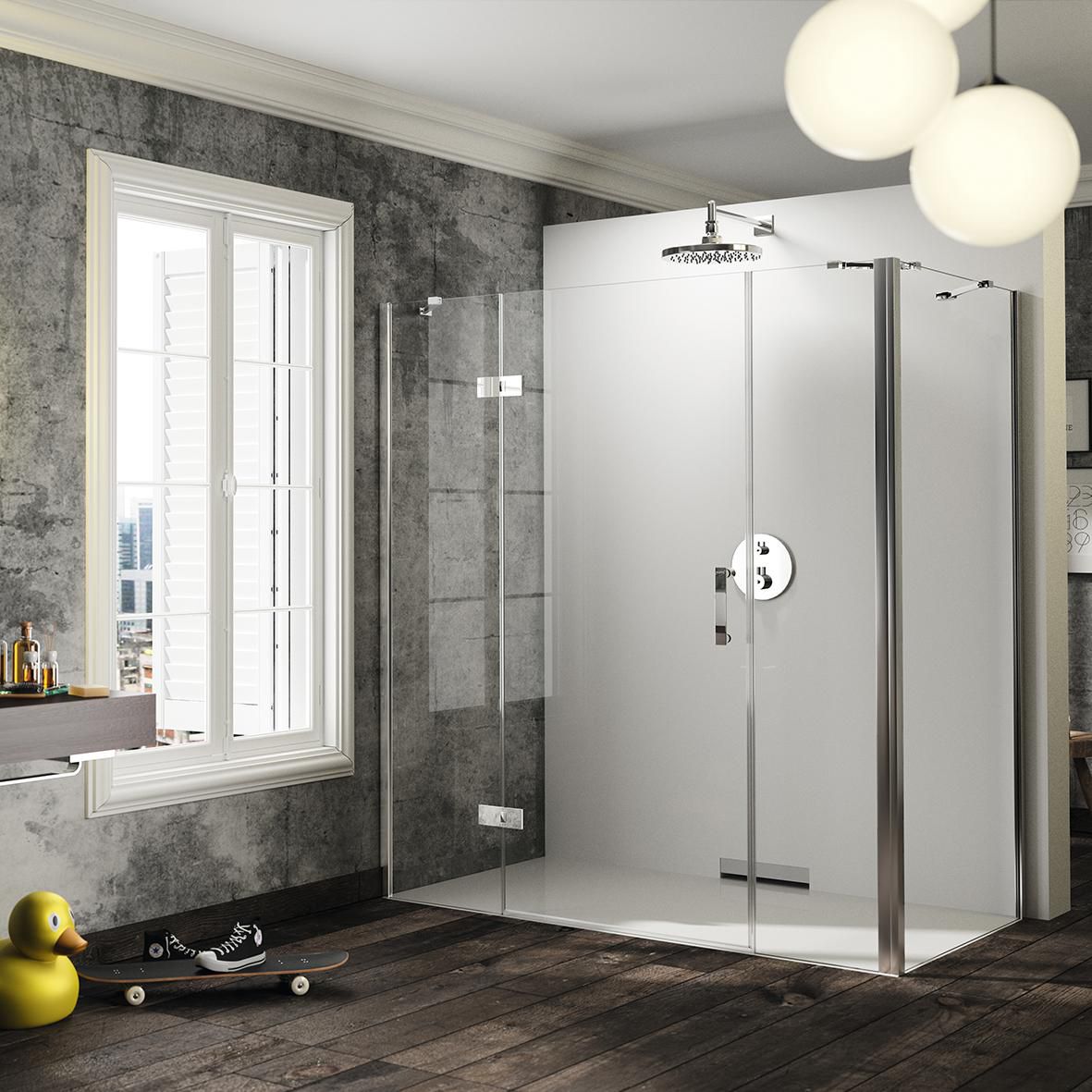 HUPPE - Porte battante avec segment fixe et paroi annexe pour paroi ...