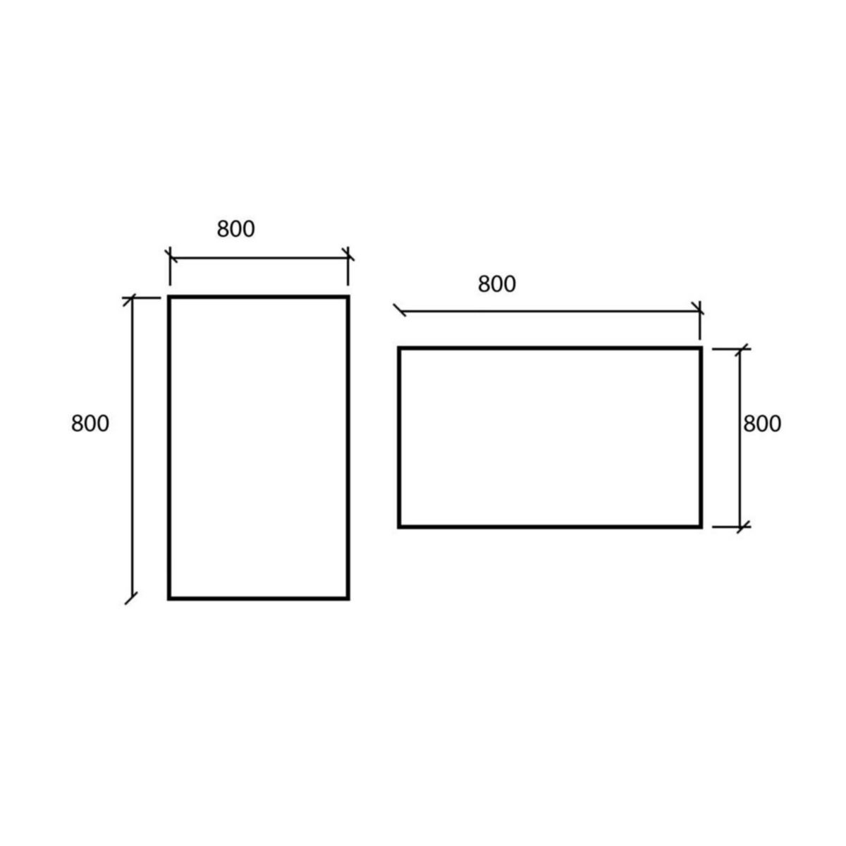SALGAR - Miroir SENA 800 800 x 800 mm réf: 16910 | Cedeo