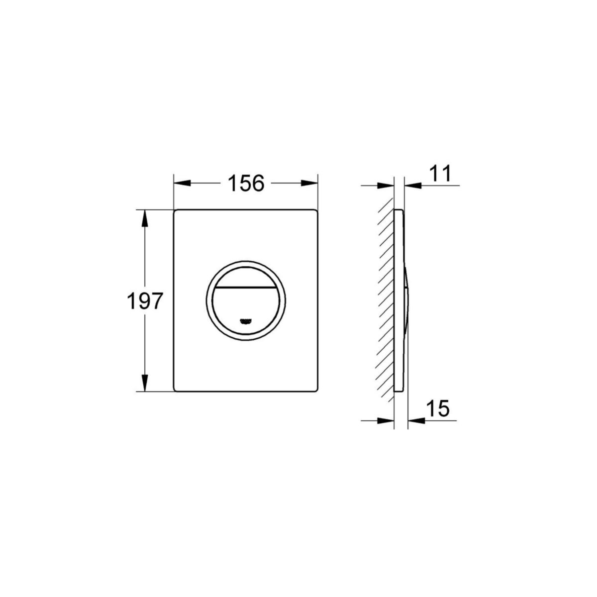 GROHE - Plaque de commande WC NOVA Cosmopolitan Light, double touche ou ...