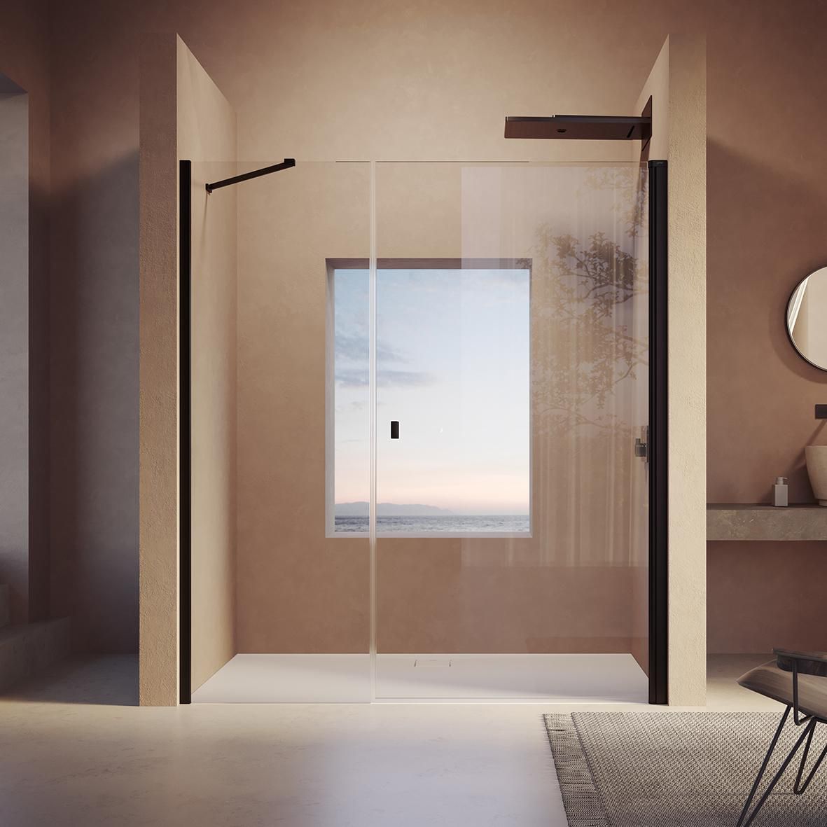 HUPPE - Porte battante avec paroi annexe en niche Hueppe SolvaPro avec ...