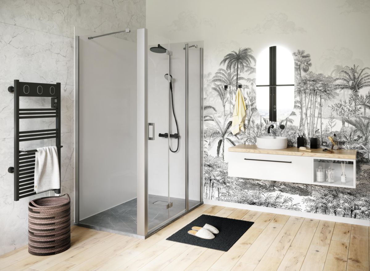 ROTH - Ensemble de douche incluant receveur natura SH 80x90, PREPANEL ...