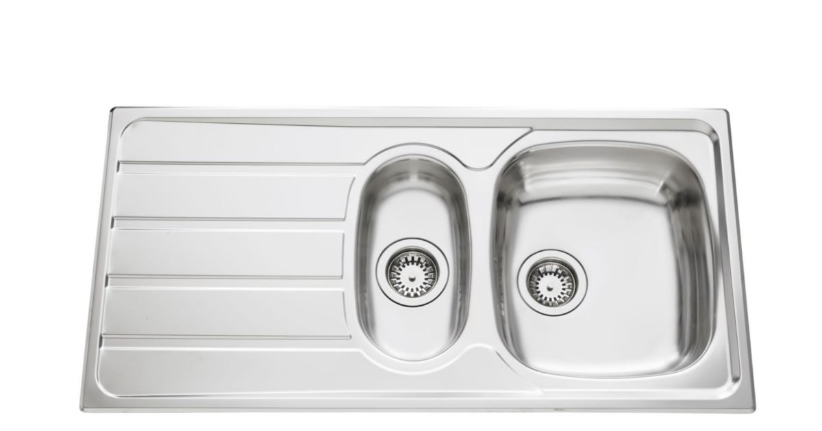 AQUATOP (EVIERS) - Evier en inox MONTEBELLO avec un bac et demi et un ...