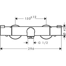 HANSGROHE - Mitigeur thermostatique bain douche Ecostat 1001 CL réf ...