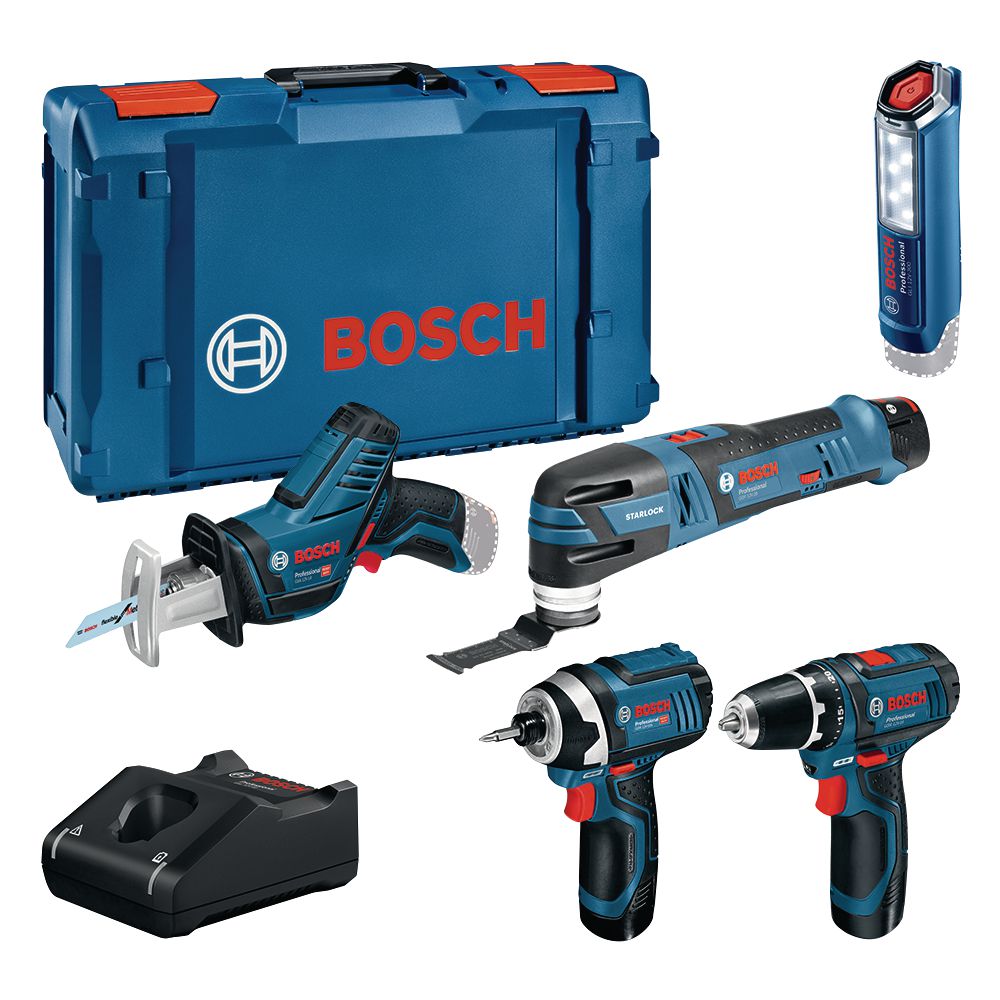 BOSCH - Lot Combo Kits 5 Tool Tit 12V : GSR 12V-15 + GOP 12V-28 + GDR ...