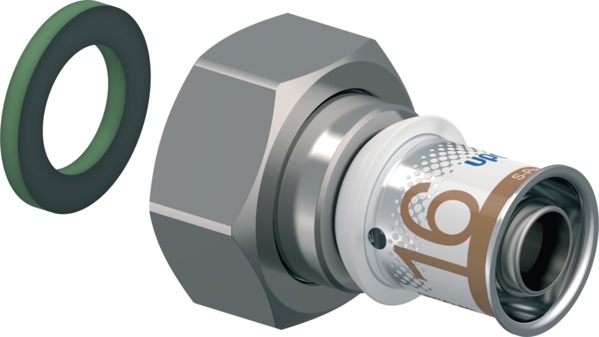 S-PRESS PLUS - Raccord à sertir écrou libre femelle S-Press PLUS 16-3/4'' Réf. 1070603 | Cedeo
