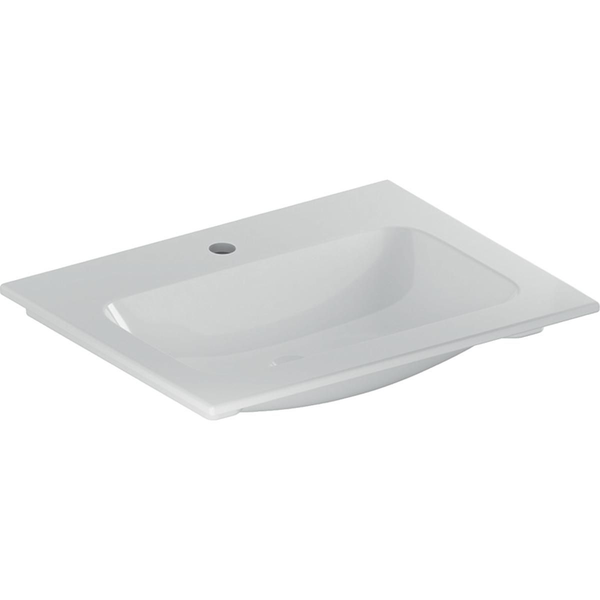 GEBERIT - Lavabo slim Geberit iCon 60 cm sans trop plein et avec trou ...