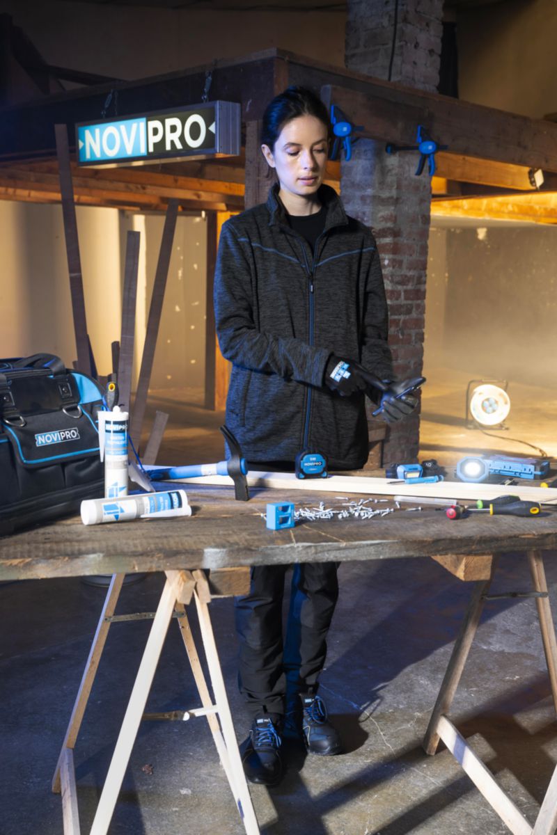 NOVIPRO - Sweat zippé gris chiné T.L Novipro | Cedeo