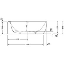 DURAVIT - Baignoire LUV angle droit à gauche réf. 700431000000000 | Cedeo