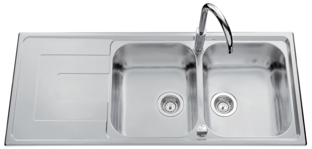 AQUATOP (EVIERS) - Evier PORTOFINO 4821 116x50cm 2 cuves 1 égouttoir ...