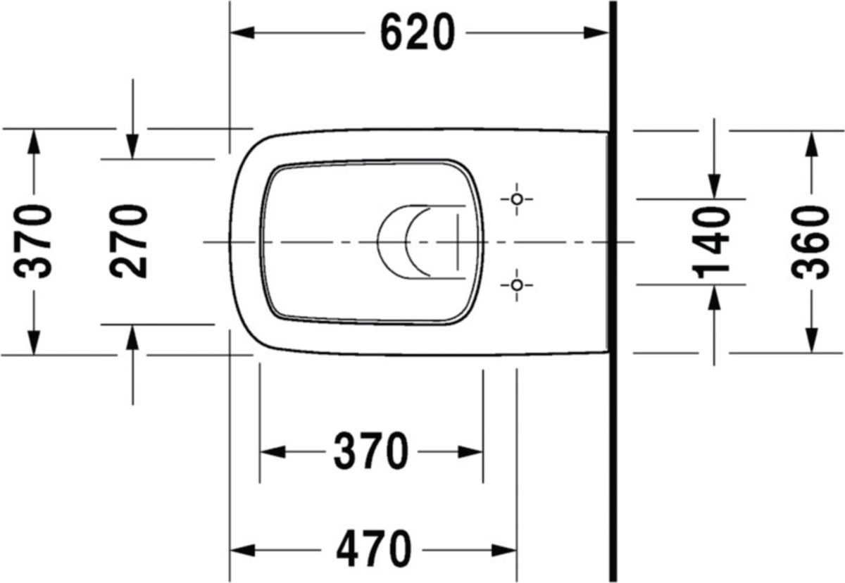 DURAVIT - Cuvette suspendu 62cm Durastyle blanc réf. 2537090000 | Cedeo