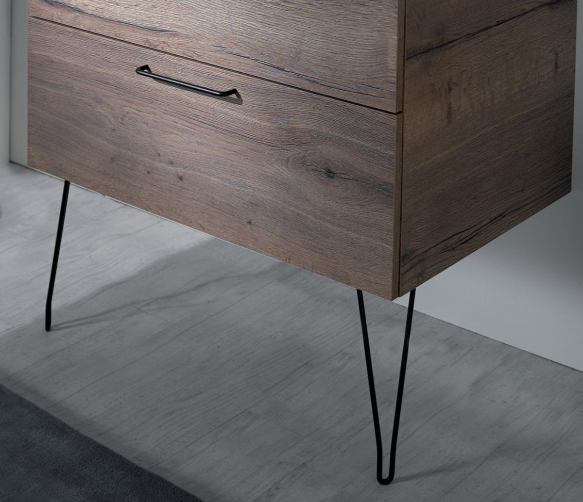 JACOB DELAFON - Pieds pour meuble de salle de bain H32cm (X2) en acier ...