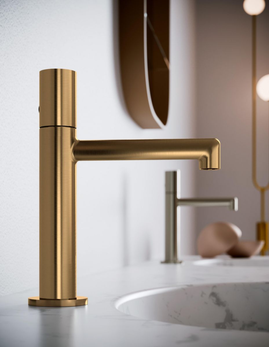 TREEMME - Mitigeur lavabo T30 or brossé Réf. IT5B11DZZTZZ | Cedeo