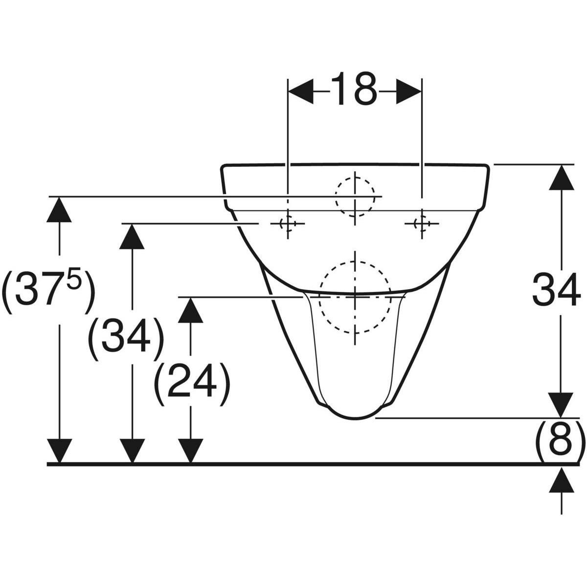 GEBERIT - Cuvette suspendue DITO standard Rimfree blanc réf.00 réf ...