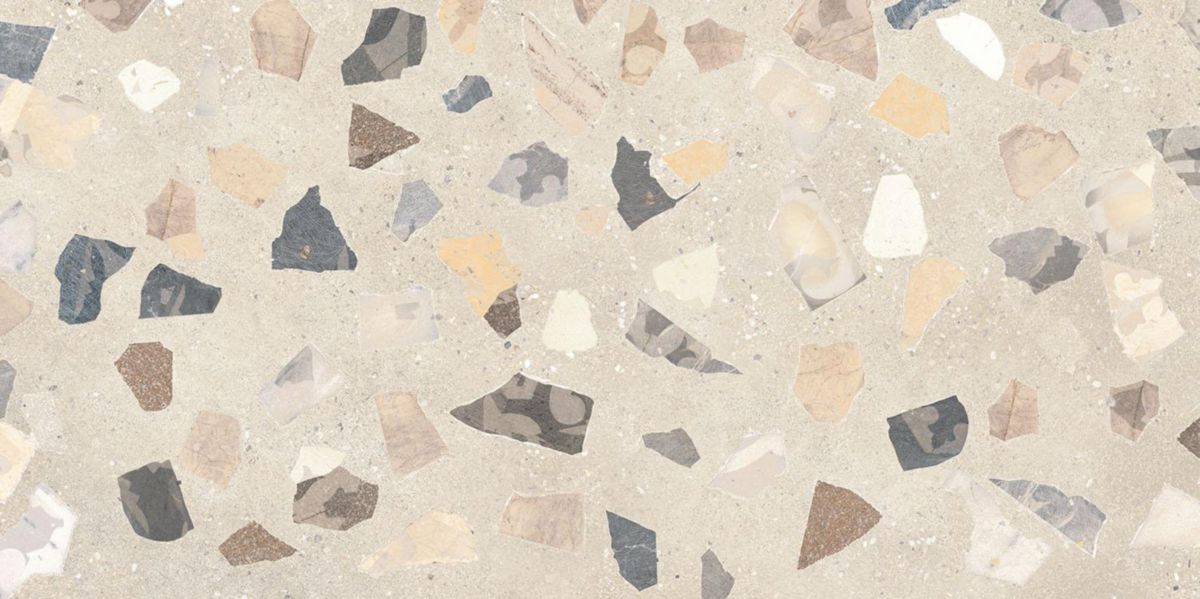 CINCA - Grès cérame Cinca Retro Sable Terrazzo mat rectifié 60 x 120 cm ...