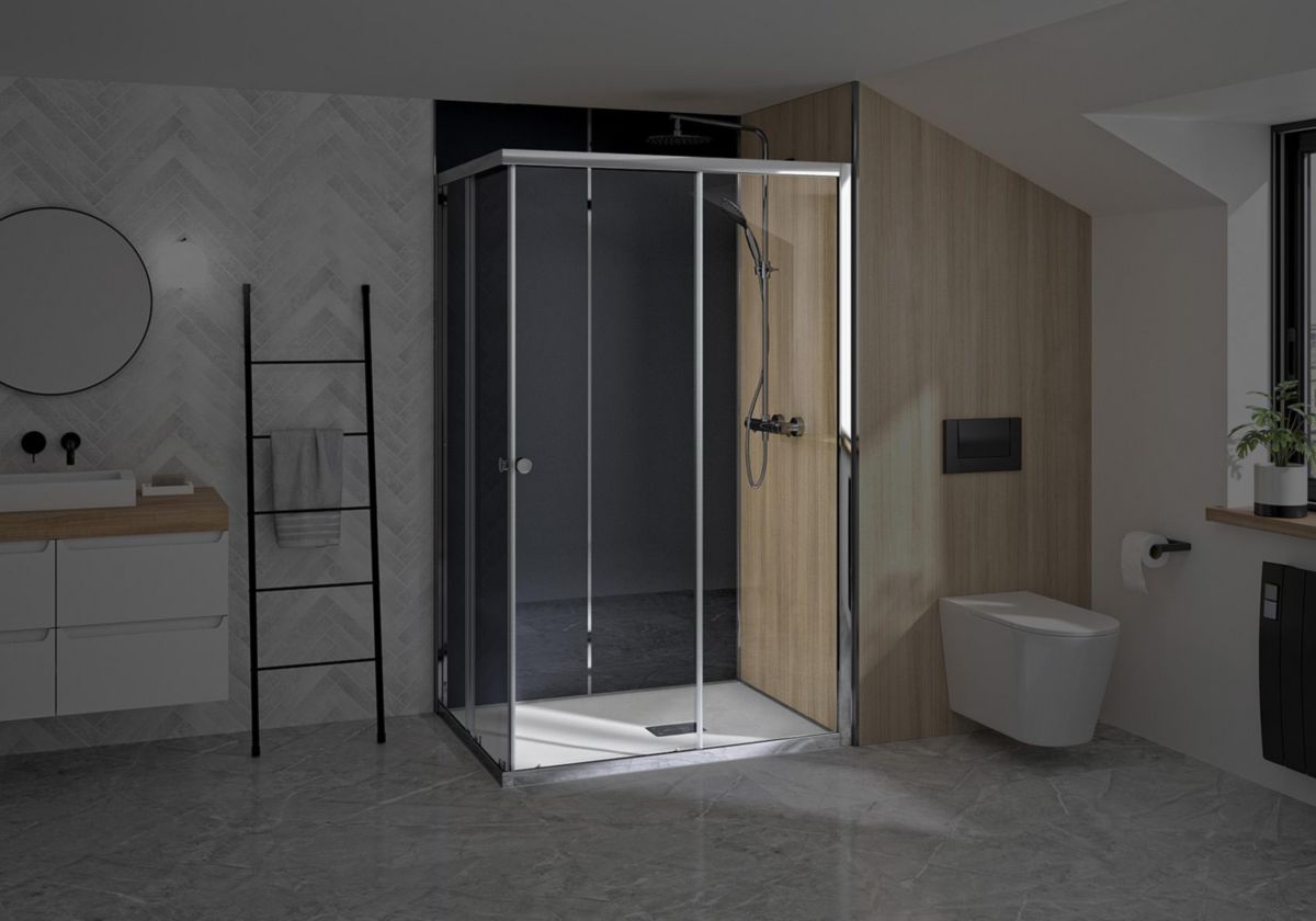 KINEDO DOUCHE - Paroi Supra A, ouverture coulissante, 120, profilé ...