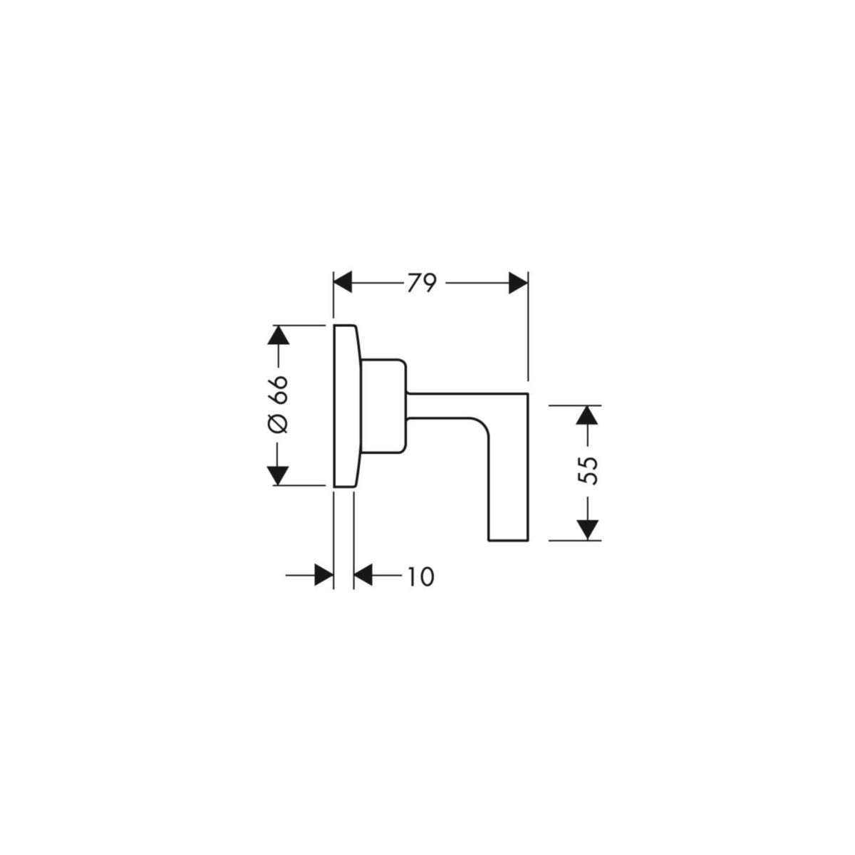 AXOR - AXOR Citterio Set de finition pour robinet d'arrêt avec poignée ...