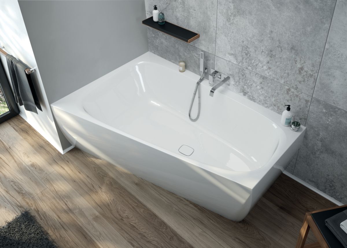 HOESCH - Baignoire Isensi monobloc trapeze gauche 180x140x97,5 ...