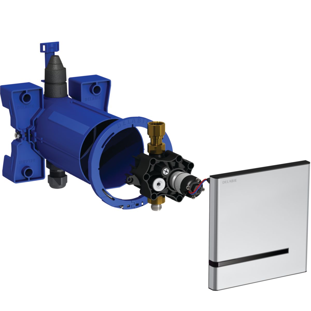 DELABIE - Plaque de commande TEMPOMATIC 4 urinoir encastré Inox satiné ...