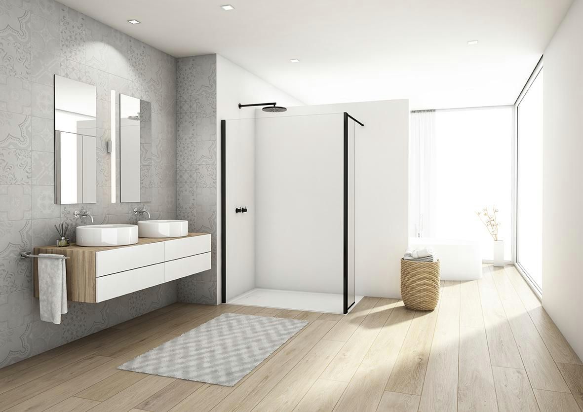 RONAL - DIVERA - Paroi fixe montée seule avec barre de stabilisation ...