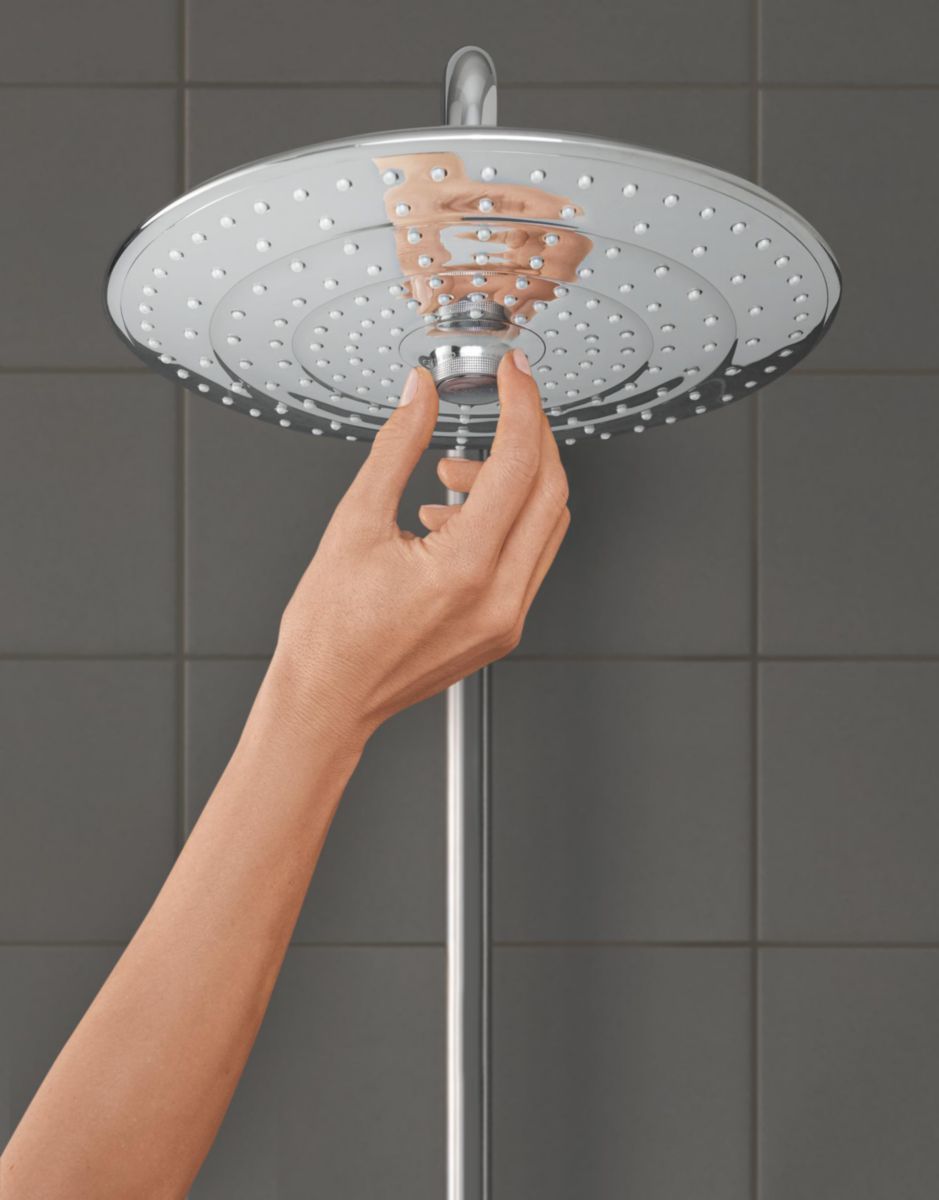 GROHE - Ensemble douche de tête et bras plafonnier 380 mm, 3 jets ...