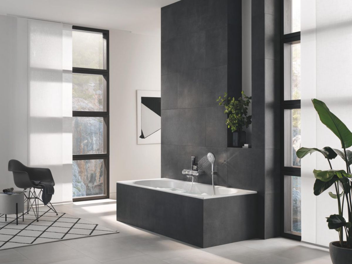 GROHE - Ensemble de douche 3 jets avec support mural Rainshower ...