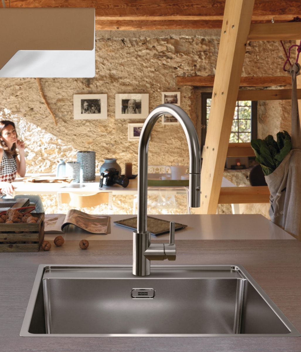 FRANKE - Mitigeur évier EOS NEO , Douchette double-jet , Levier bas 0 ...