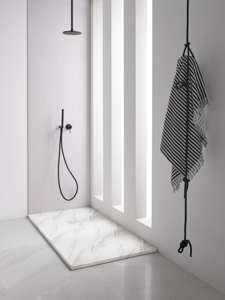 MC BATH - Receveur Mirage Decor 100X100 Travertino gris mcbath | Cedeo