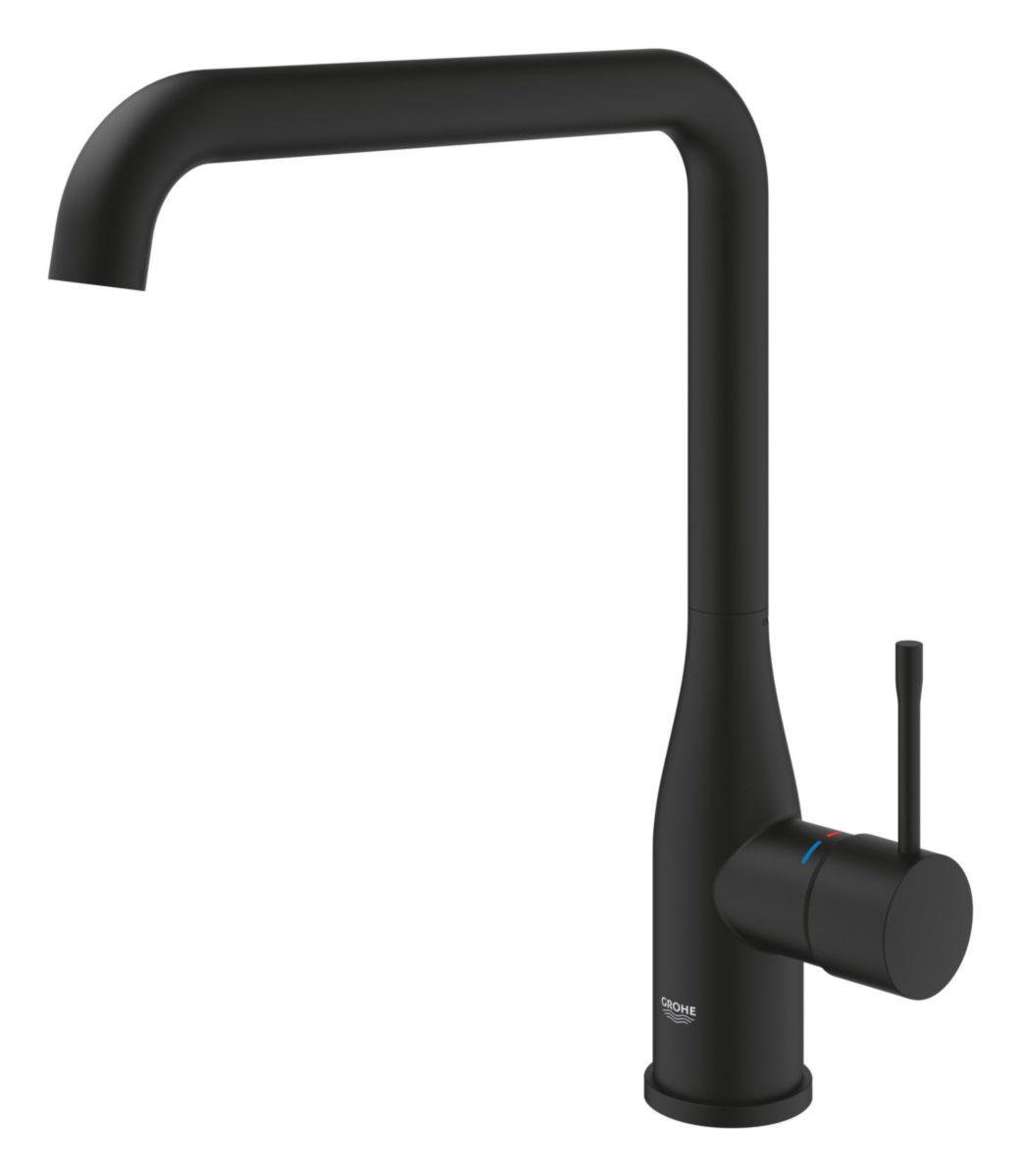 GROHE - Mitigeur Evier Essence Bec L Phantom Black Réf : 30505KF0 | Cedeo