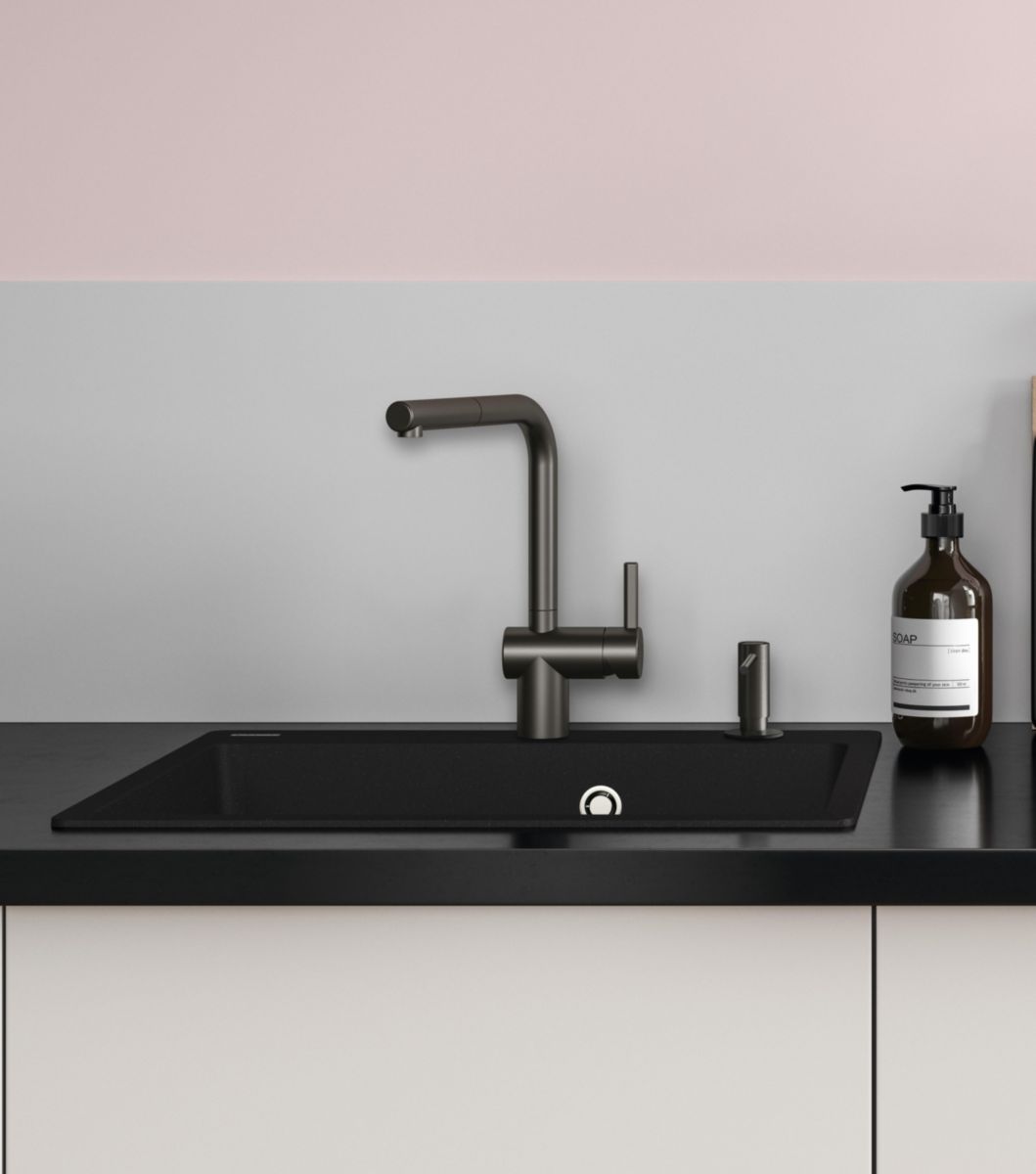 FRANKE - Mitigeur évier ATLAS NEO , Douchette mono-jet , Levier bas 0 ...