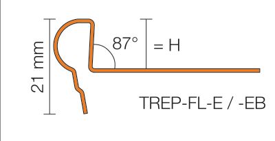 SCHLUTER SYSTEMS - Profilé pour nez de marche Schlüter-TREP-FL-E acier ...