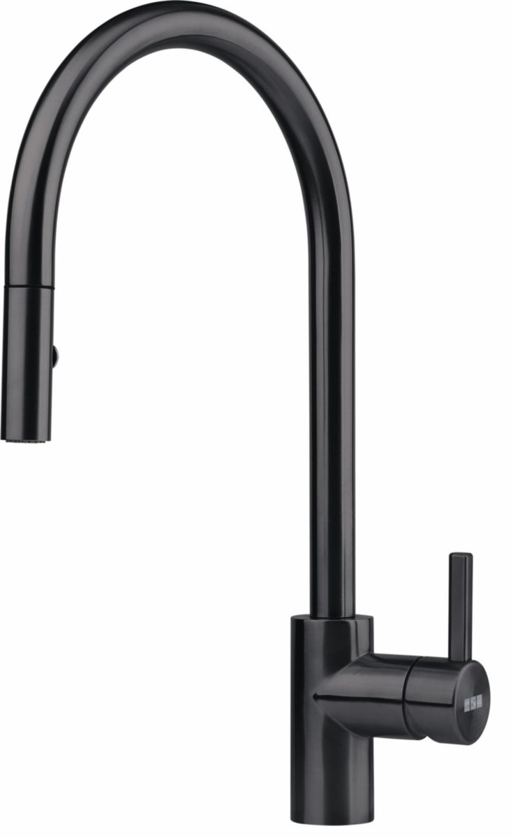 FRANKE - Mitigeur évier EOS NEO , Douchette double-jet , Levier bas 0°/90° , Tout Inox , PVD ...