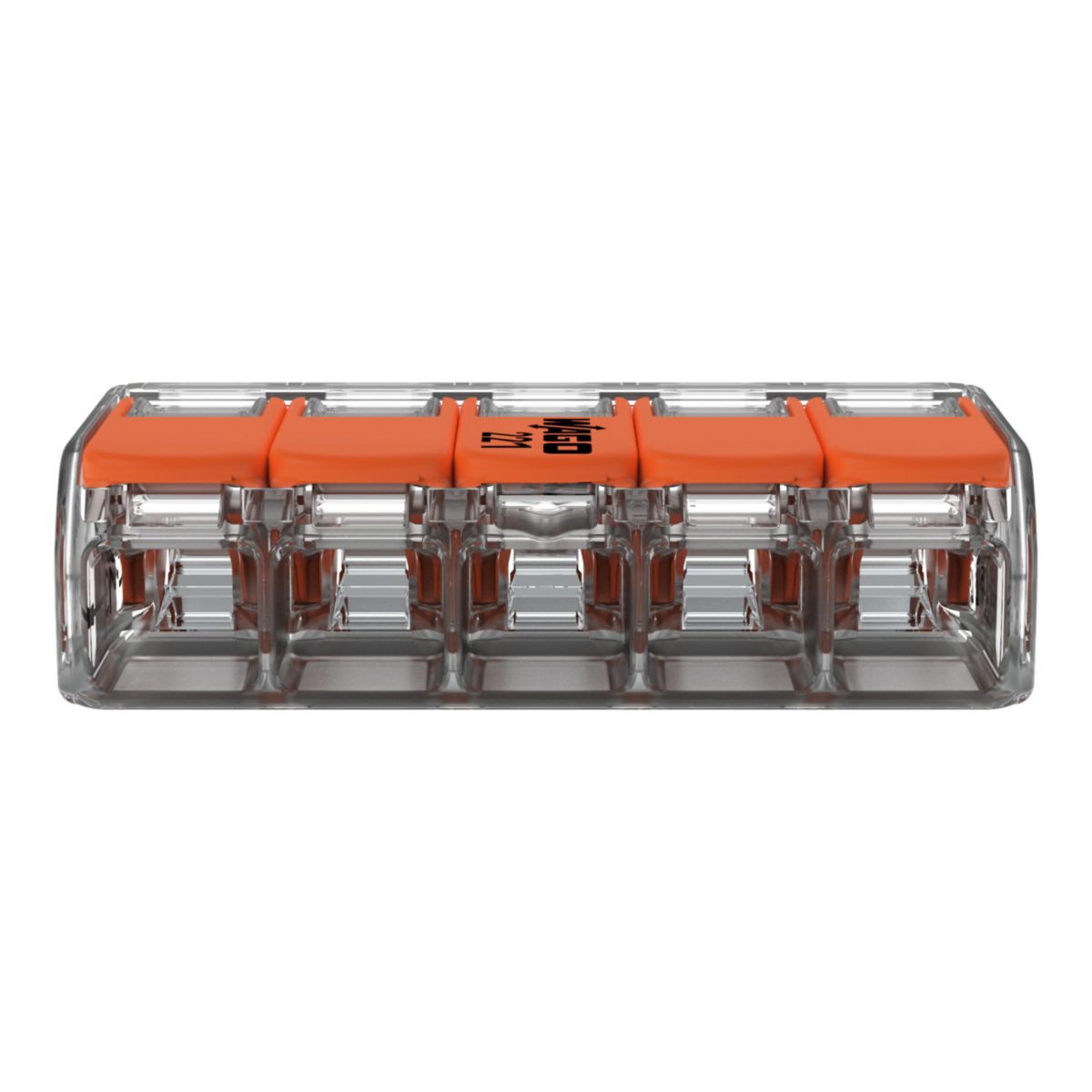 WAGO - Bornes Série 221 - 5 conducteurs - 6 mm² - levier souple et rigide - contient 15 bornes ...