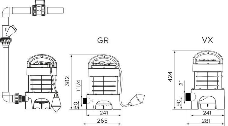 SFA - Pompe de relevage SANIPUMP VORTEX Réf. POMPIMMERGEVORTEX | Cedeo