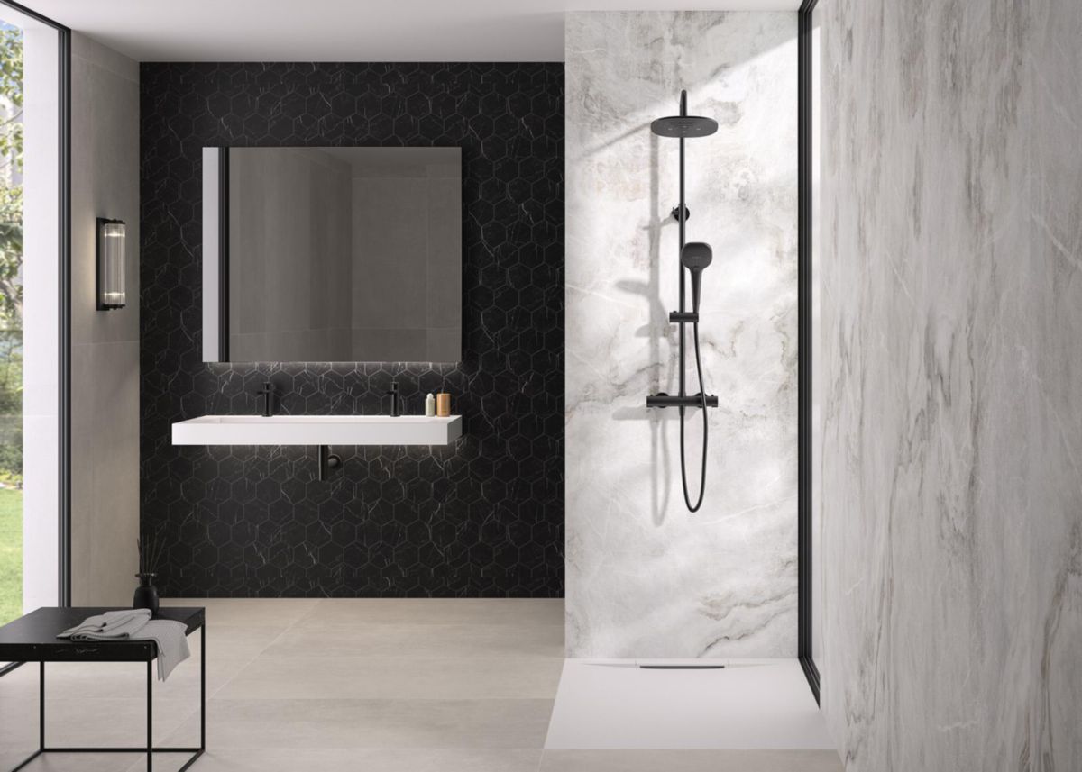 KINEDO DOUCHE - Panneau mural Kinewall Design 3 mm 100X250 albâtre | Cedeo