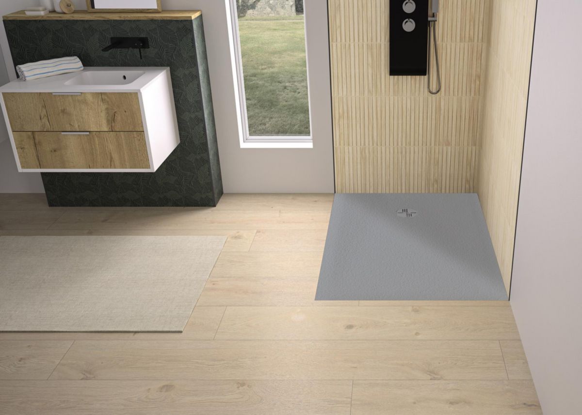 KINEDO DOUCHE - Receveur Kinemoon Evo 100x80 gris pierre, texture ...