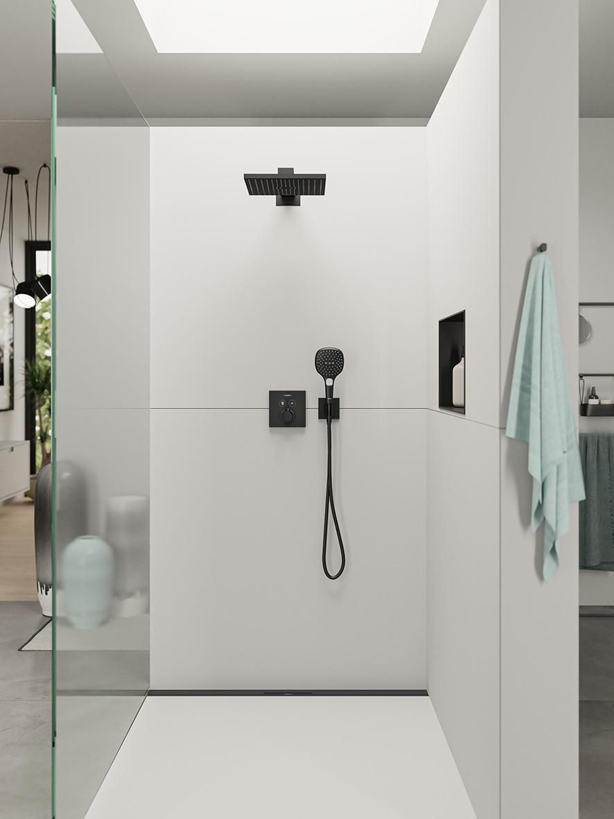 HANSGROHE - Douchette à main Raindance Select E 120mm 3 jets noir mat ...